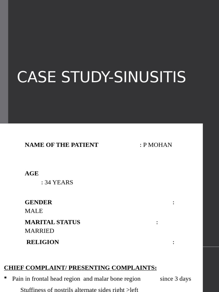 Case Study-Sinusitis | PDF