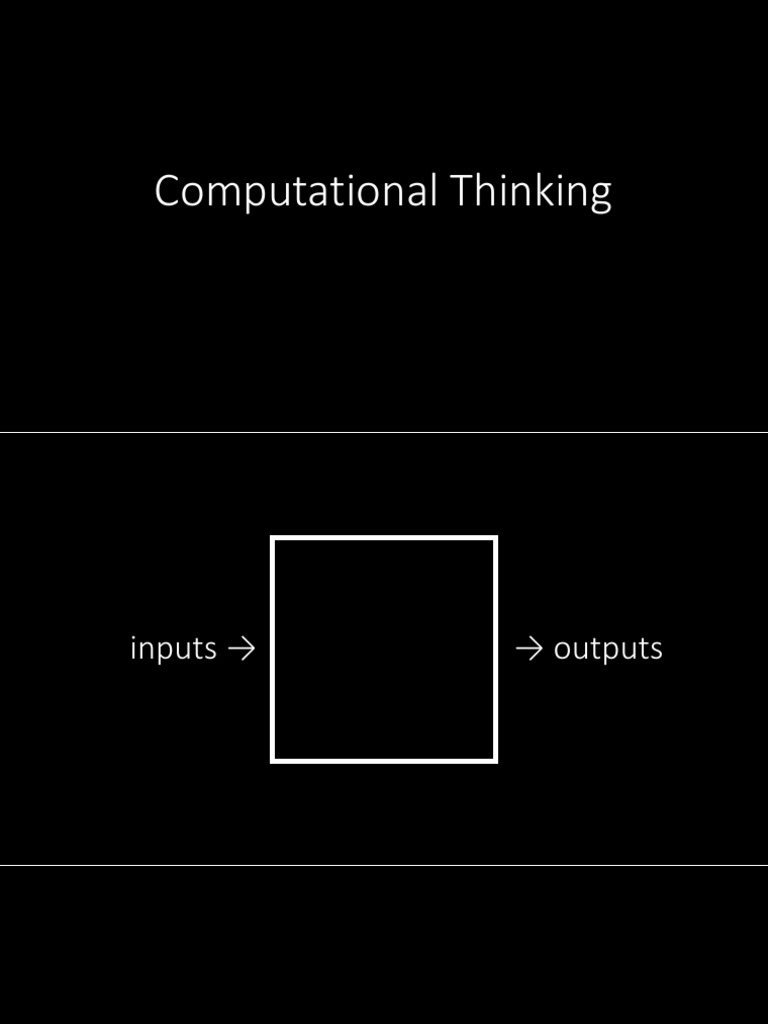 Computational Thinking | PDF