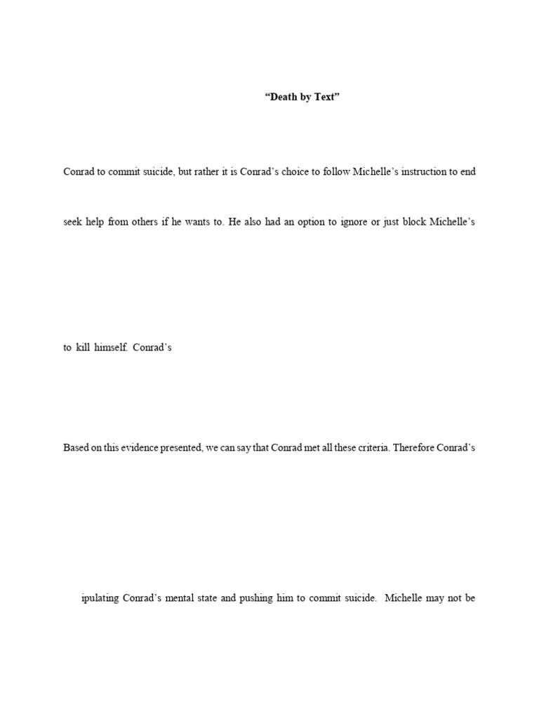 Death by Text - Case Analysis - LADERA, Jayson T. | PDF