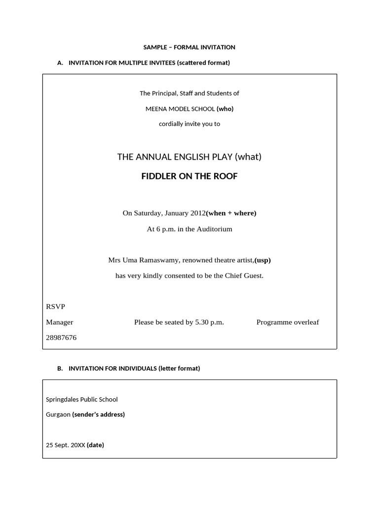 Sample Invitation | PDF