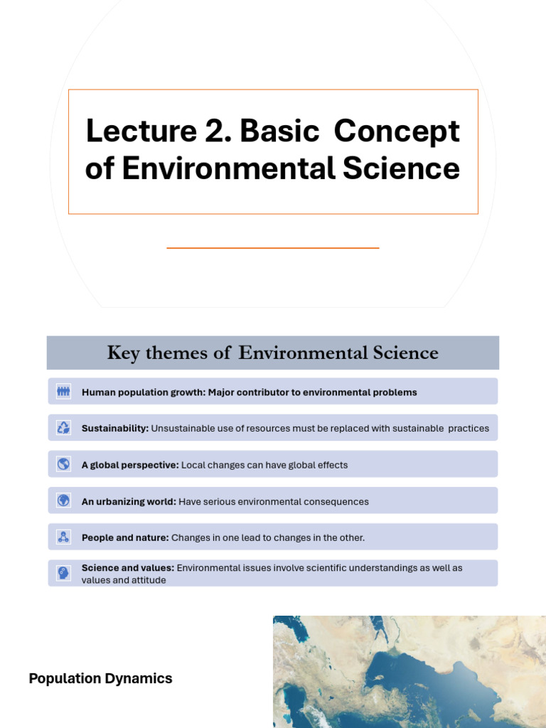 ENV107 - Lecture 2 Fundementals of Environment | PDF