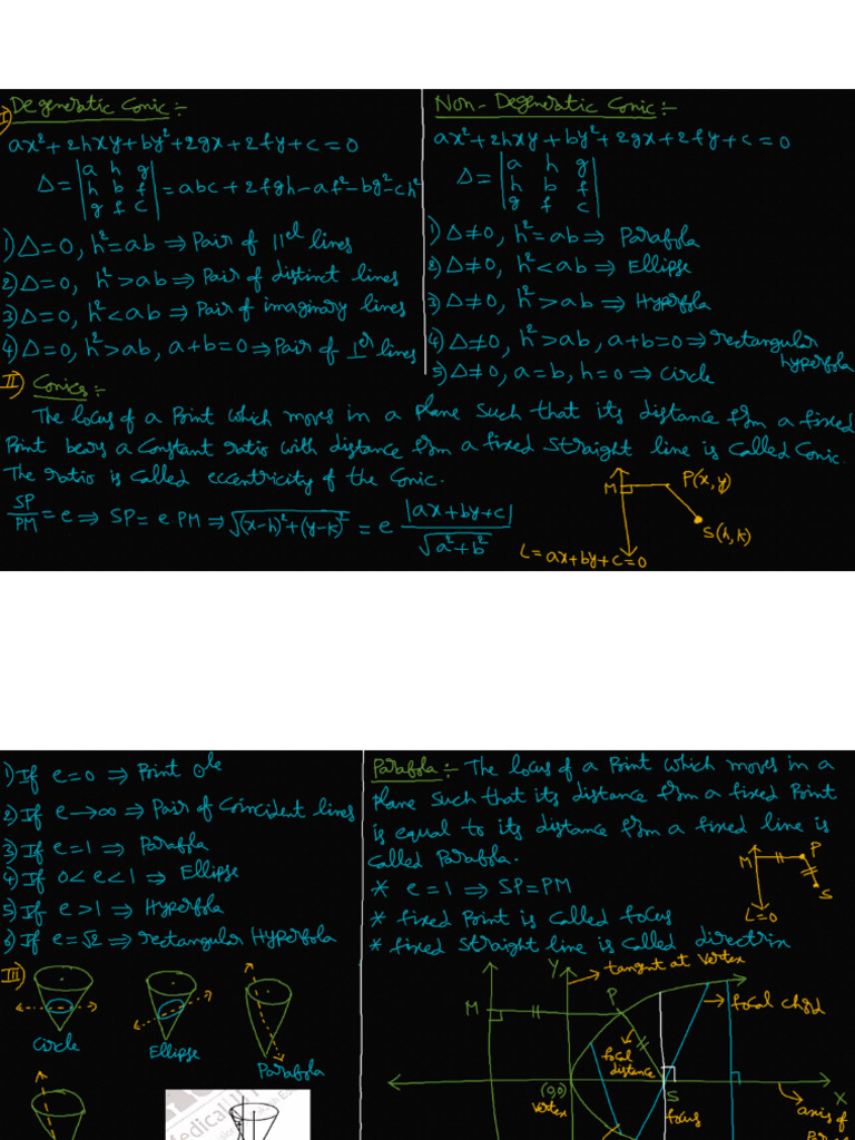 Conic Sections - 2 ( Upto Ellipse) | PDF