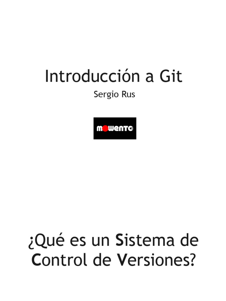 Introducción A Git: Sergio Rus | PDF