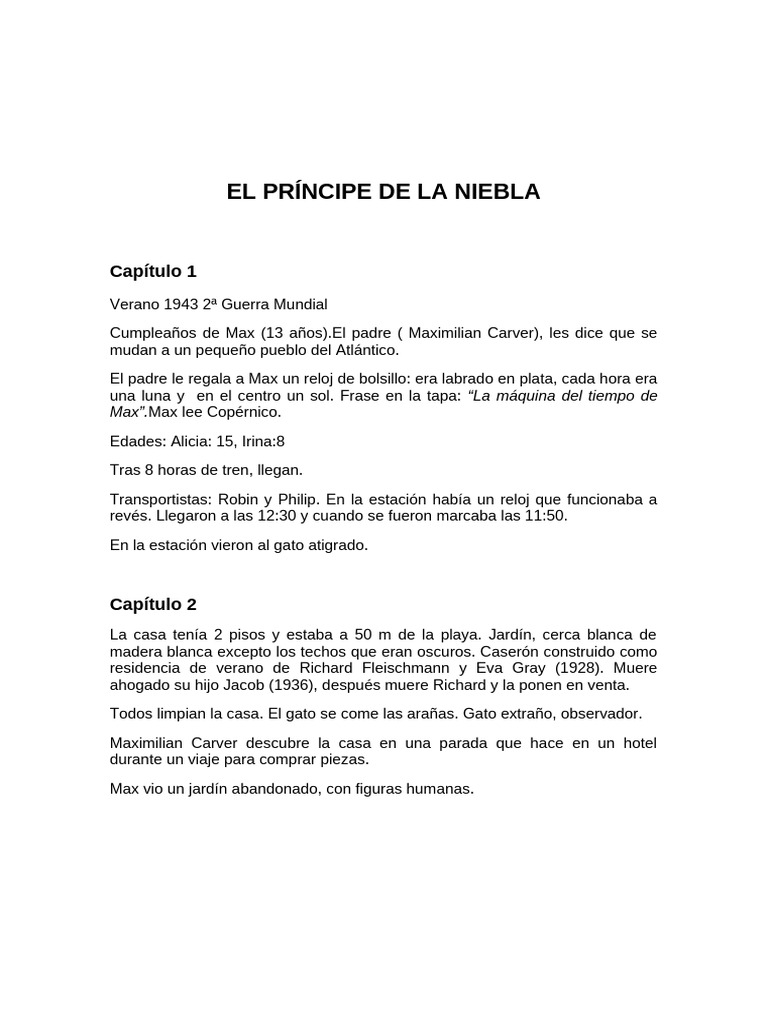 El Príncipe de La Niebla | PDF
