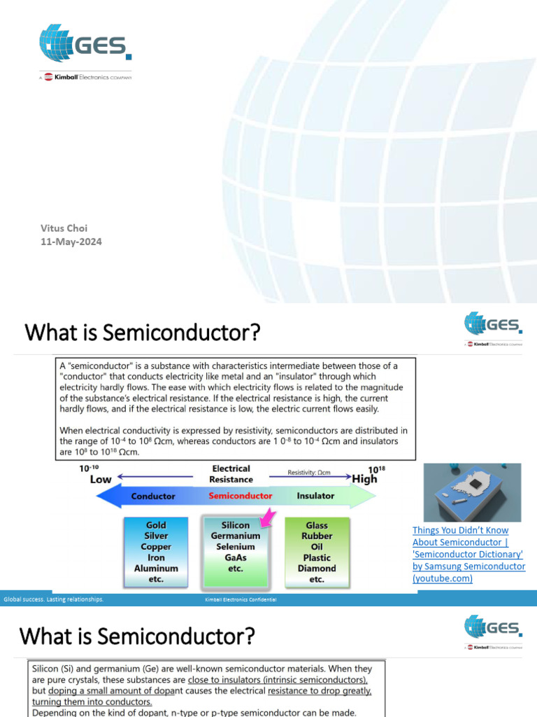SEMICONDUCTOR Basic Training For Intern - 240724 - 102046 | PDF