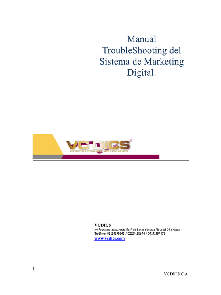 Marketind Digital Manual TroubleShooting | PDF