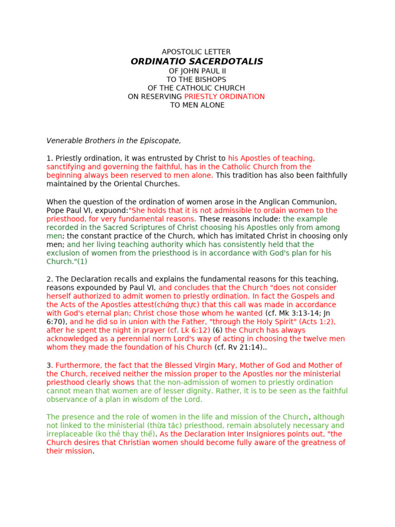 APOSTOLIC LETTER | PDF