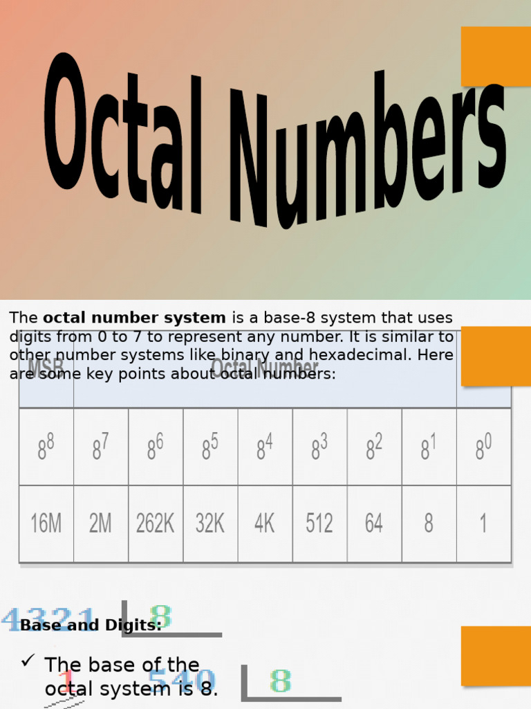 q1 Ict 7 Day 2 Week 3 Octal Numbers (Autosaved) | PDF