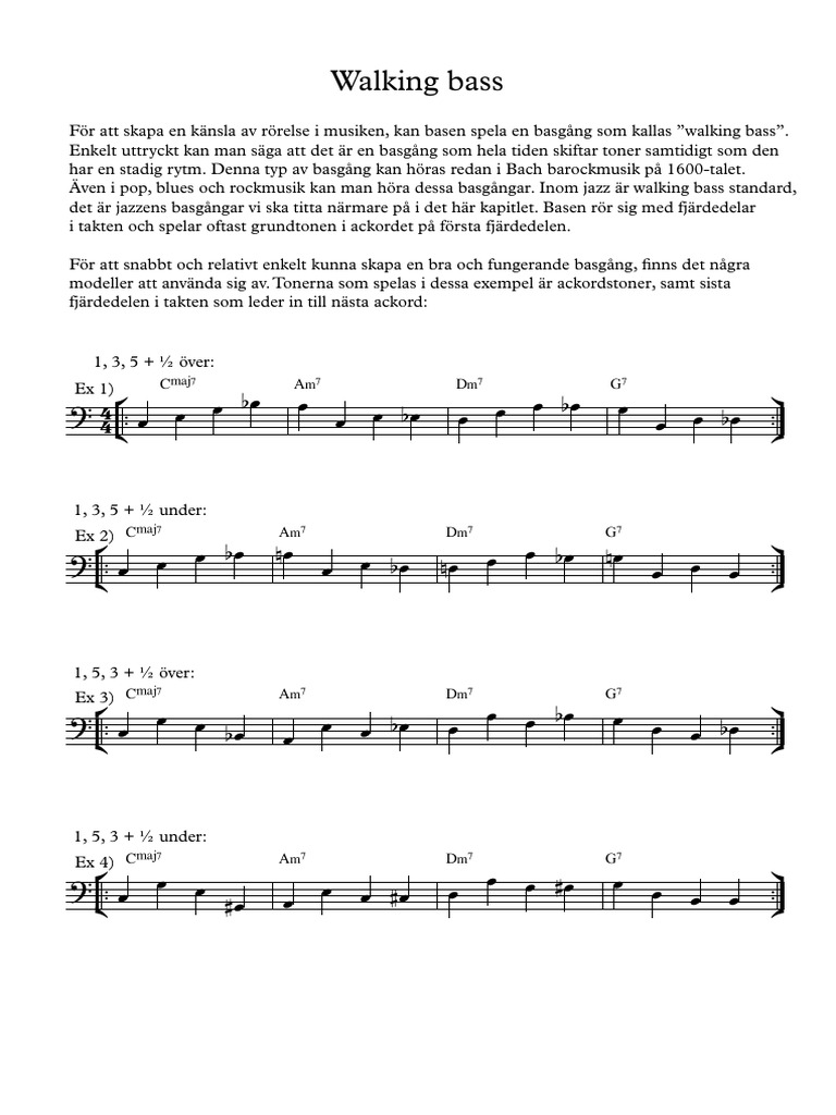 Walking Bass | PDF | Harmony | Elements Of Music