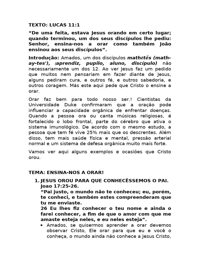 ENSINA-NOS A ORAR! | PDF