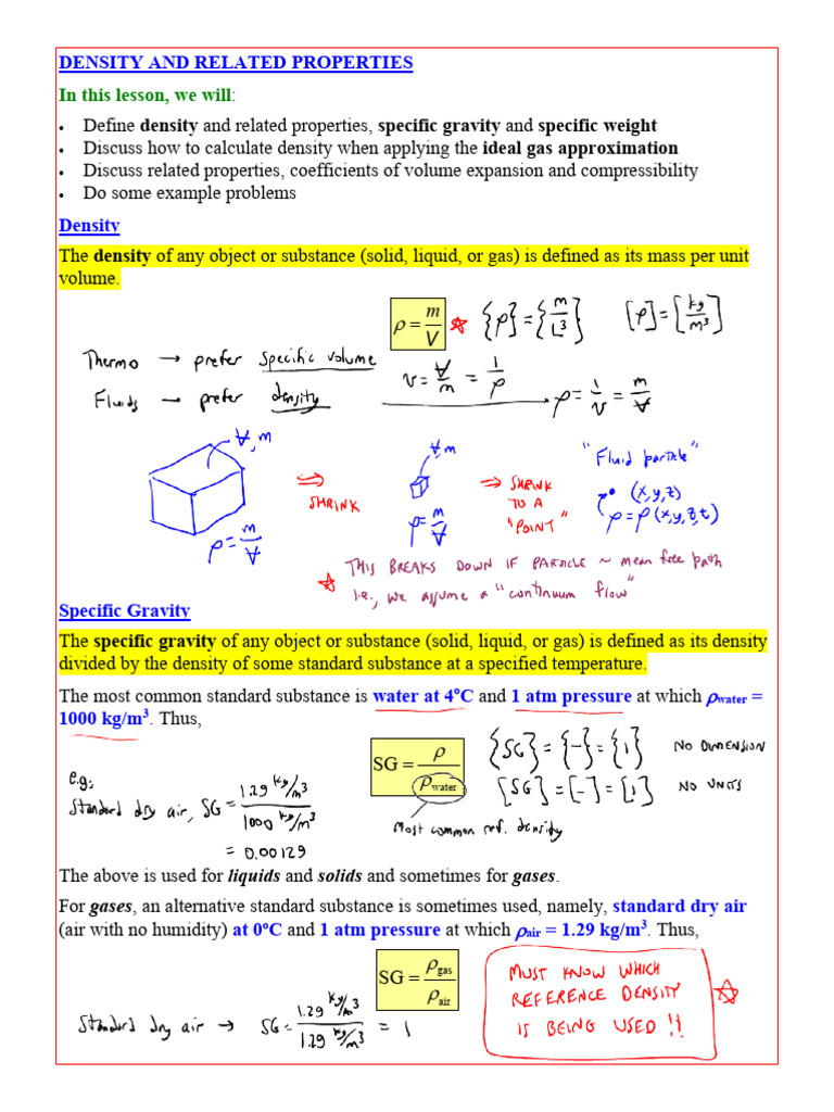 Fluid Mechanics Lesson 01D | PDF