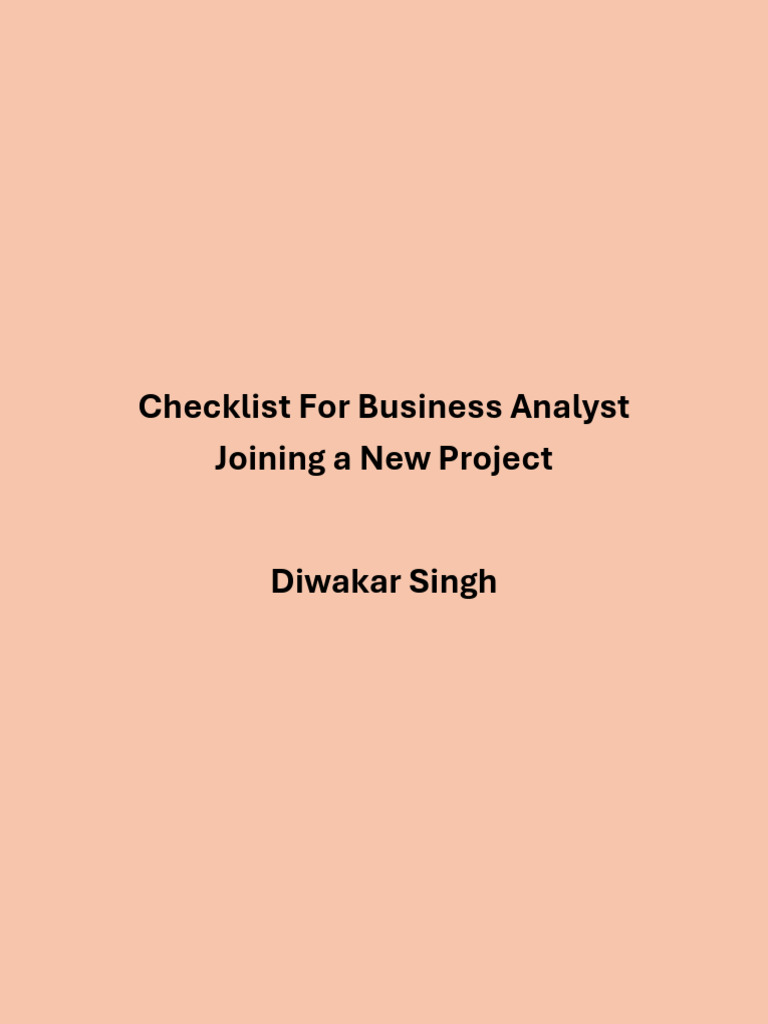 BA Checklist 1725934295 | PDF