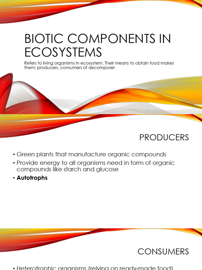 Biotic Components in Ecosystems | PDF