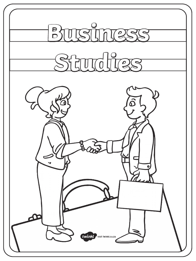 Business Studies Mindfulness Colouring Book Cover | PDF