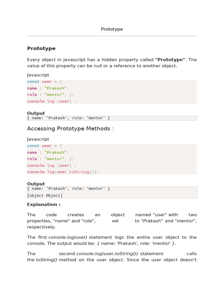 Prototype | PDF