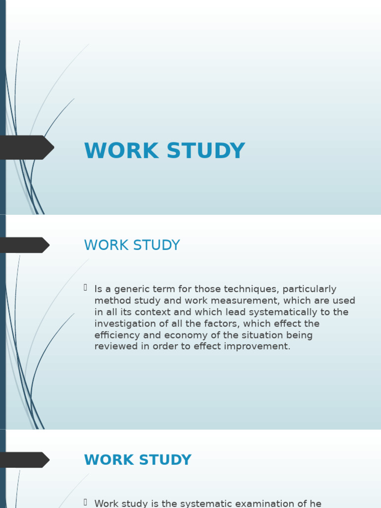 Work Study | PDF