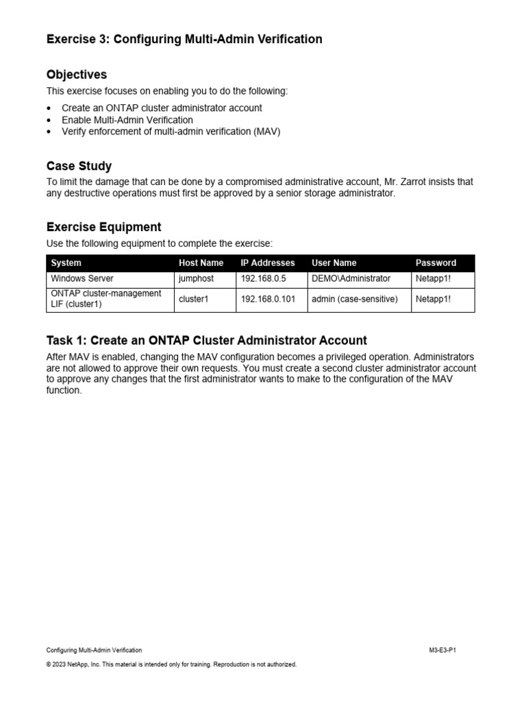 E03c ClusterManagement MAV | PDF