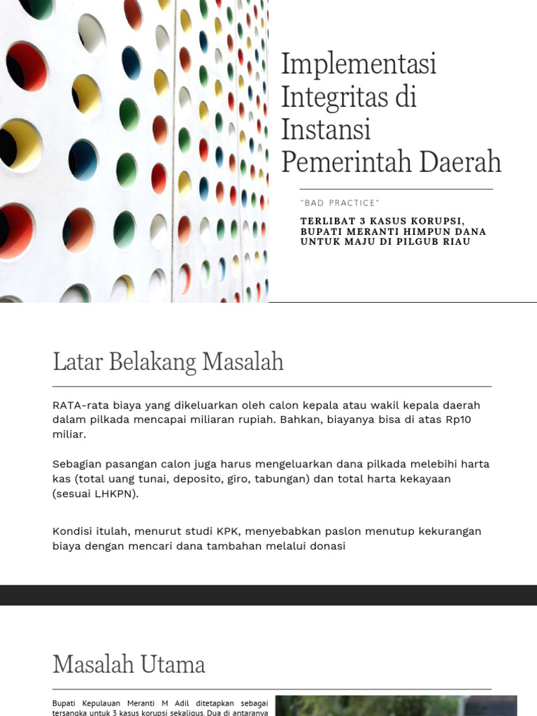 Tugas Kelompok-Implementasi Integritas Di Instansi Pemerintah Daerah-1 ...