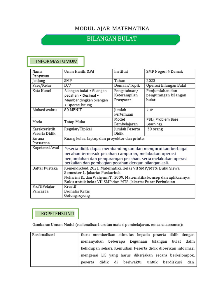Bilangan Bulat 4 | PDF