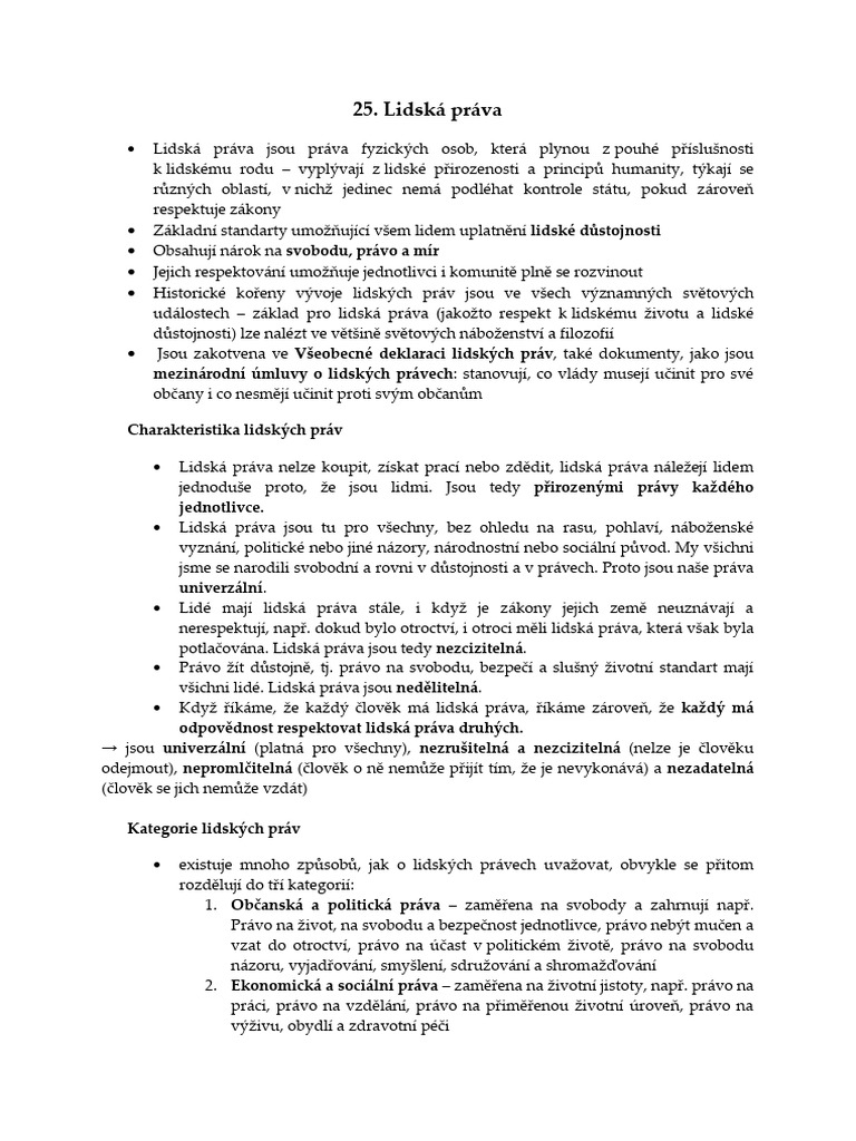 Lidská Práva Mat | PDF