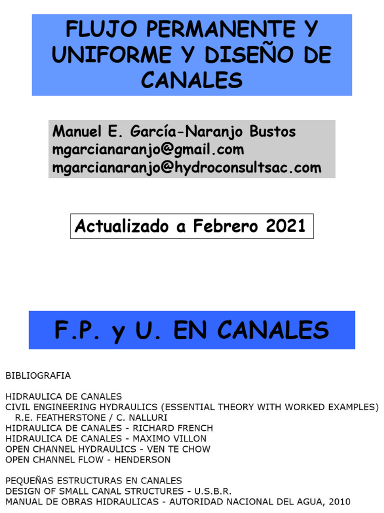 FPU y Diseño de Canales110221 | PDF