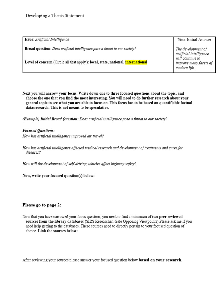 Creating A Thesis | PDF