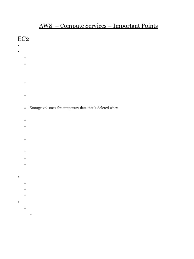 Aws CP Complete Notes | PDF | Computing | Computers