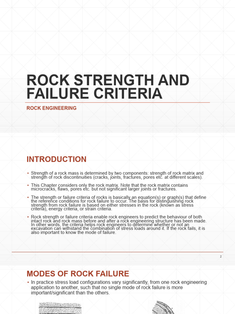 Rock Strength and Failure Criterion | PDF | Fracture | Strength Of ...