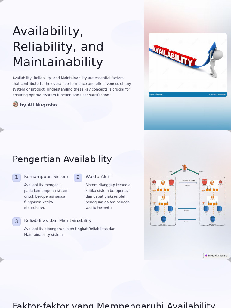 Availability Reliability and Maintainability | PDF