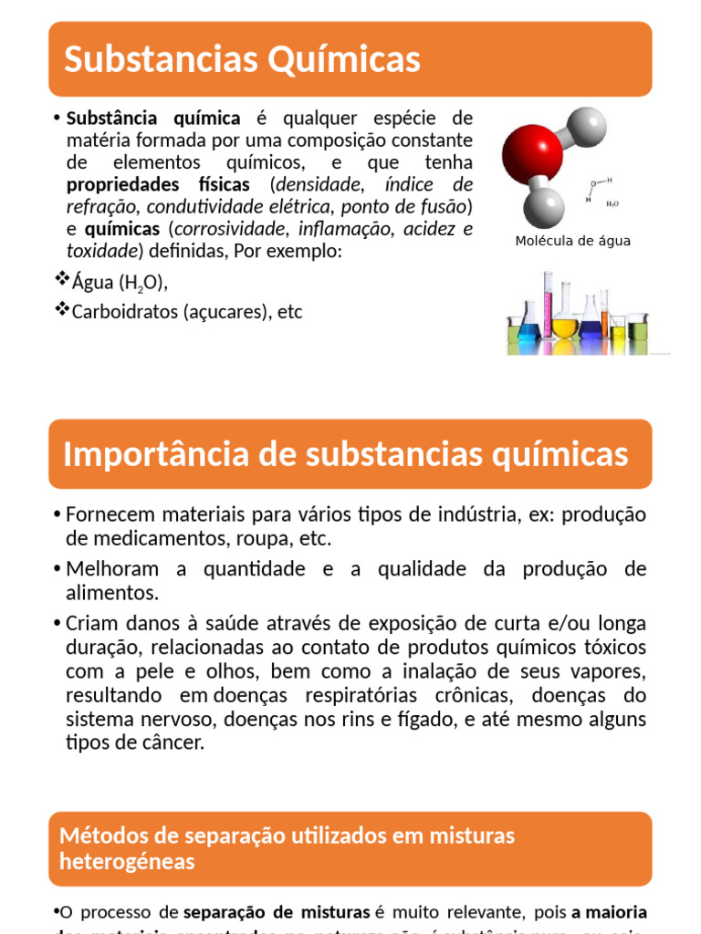 Apresentacao - Substancias Quimicas | PDF