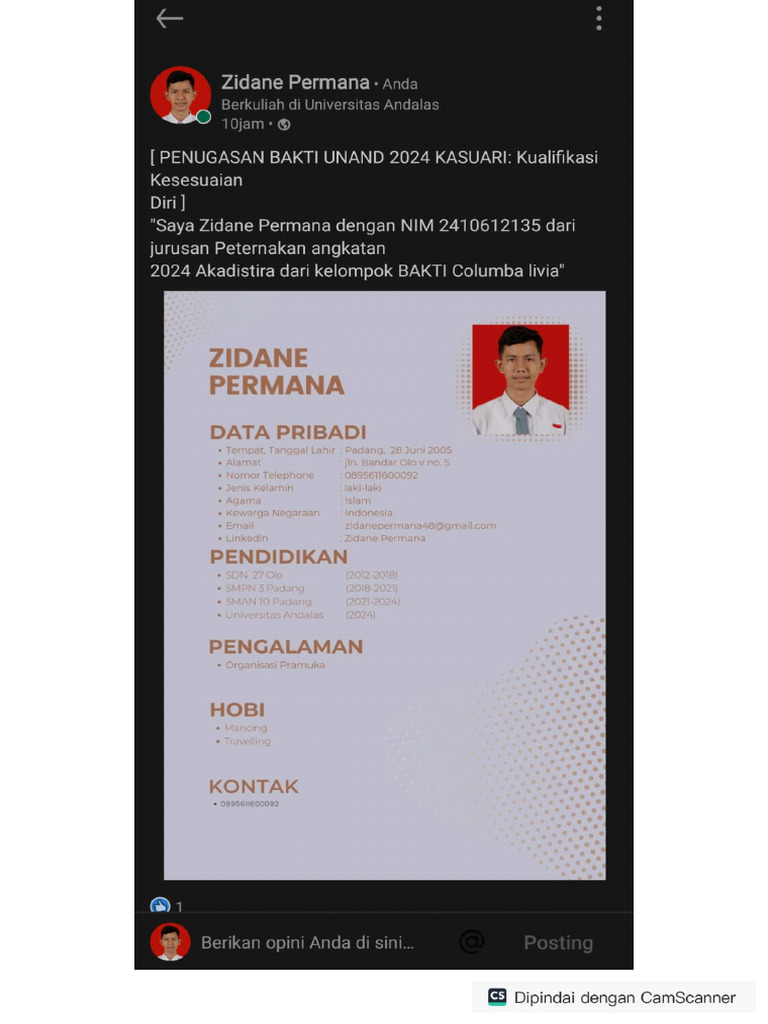 Zidane Permana - 2410612135 | PDF