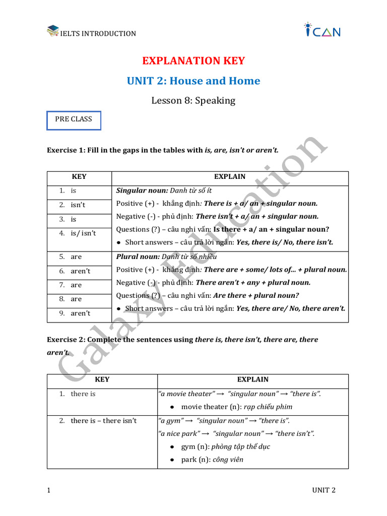 Lesson 8 - Key | PDF