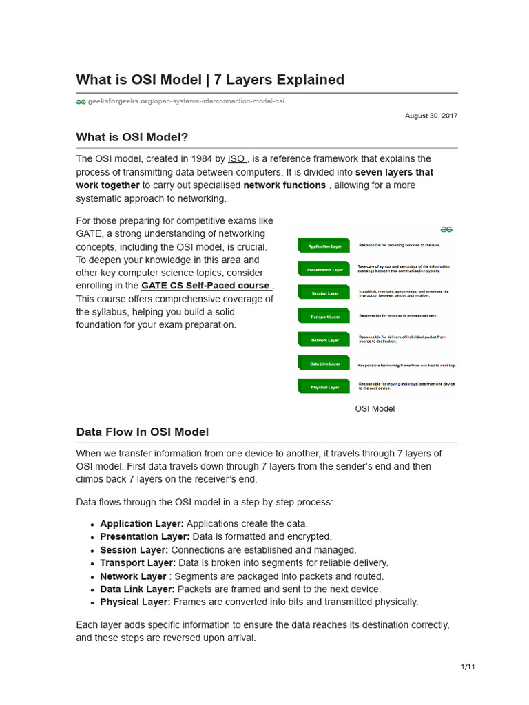 OSI MODEL | PDF