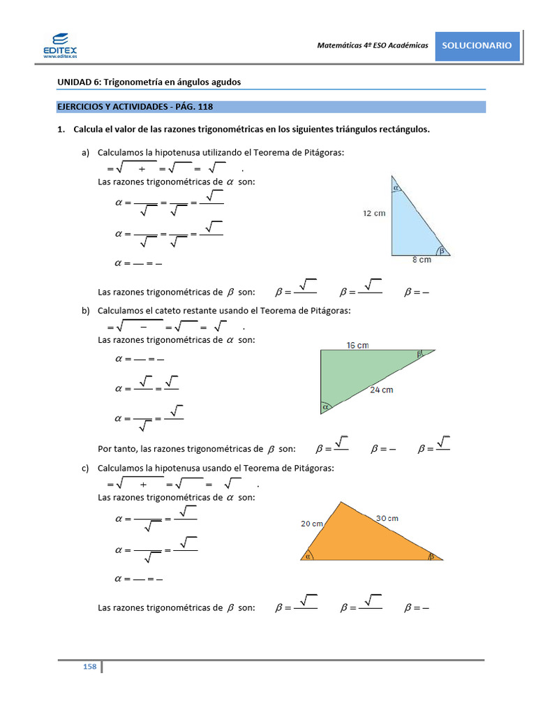 Tema 6 Trigonometria en Angulos Agudos | PDF