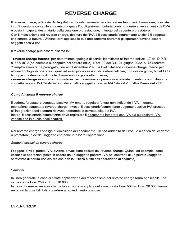 REVERSE CHARGE | PDF