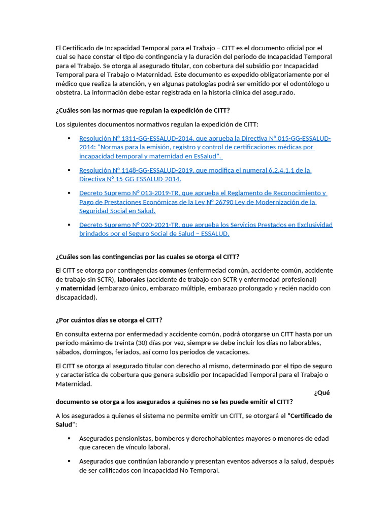 El Certificado De Incapacidad Temporal Para El Trabajo Pdf