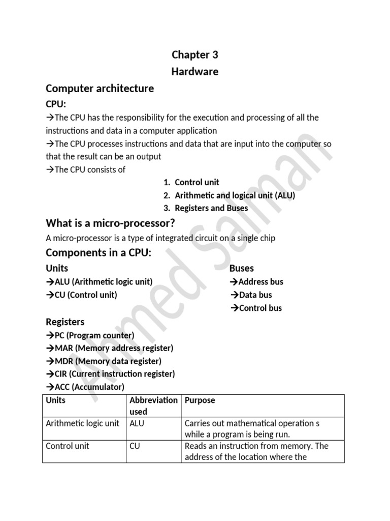 Chapter 3 (Hardware) | PDF