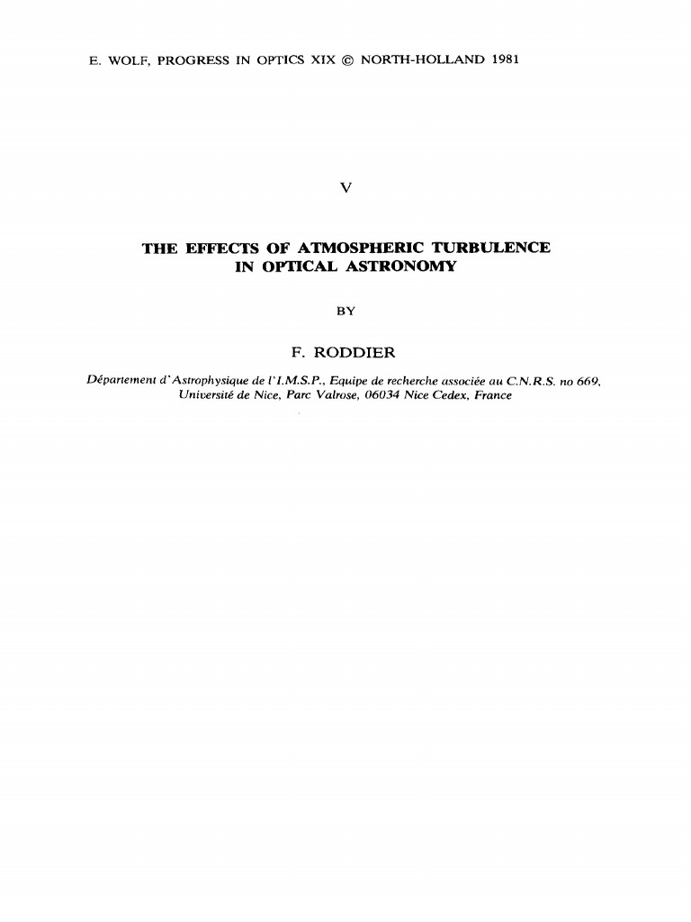Roddier 1981 | PDF | Angular Resolution | Physical Phenomena