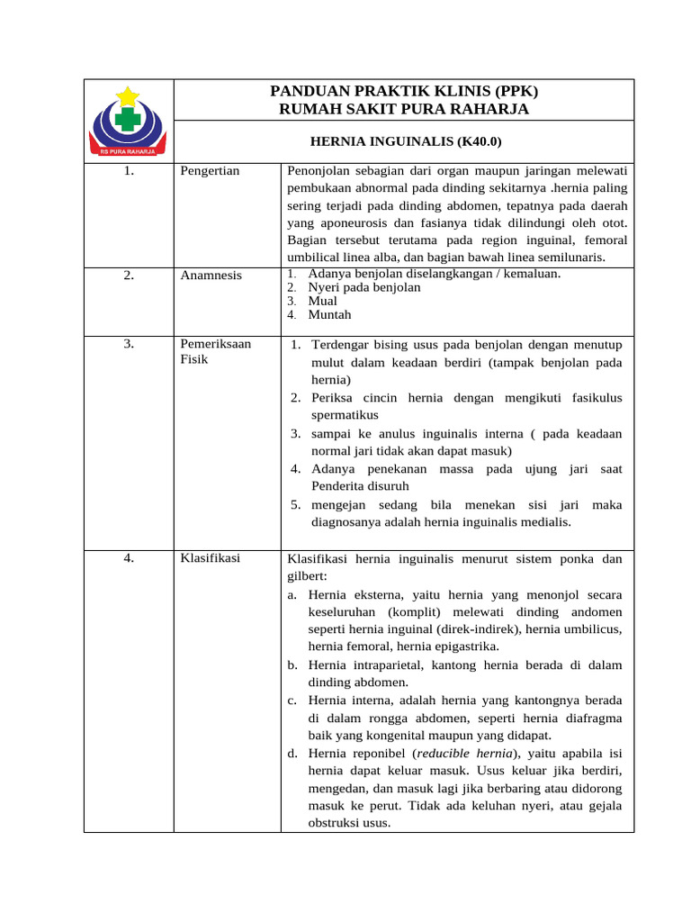 PPK Hernia Inguinalis | PDF
