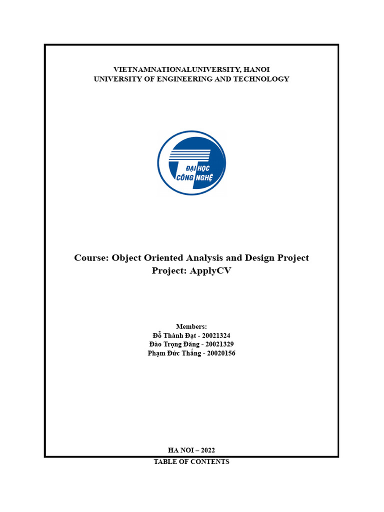 OOAD Document Final 1 | PDF
