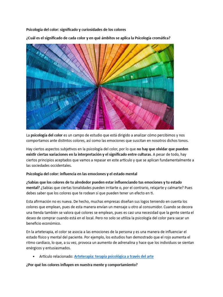 Psicología Del Color | PDF