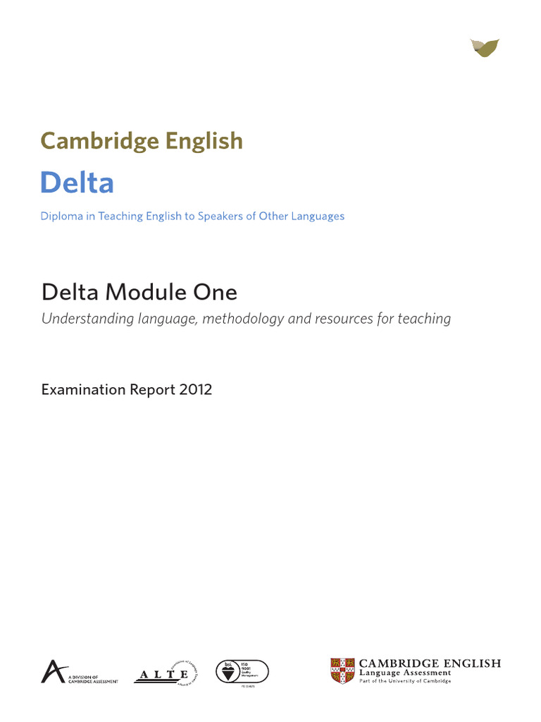 Revised Delta Module One Examination Report June 2012 | PDF