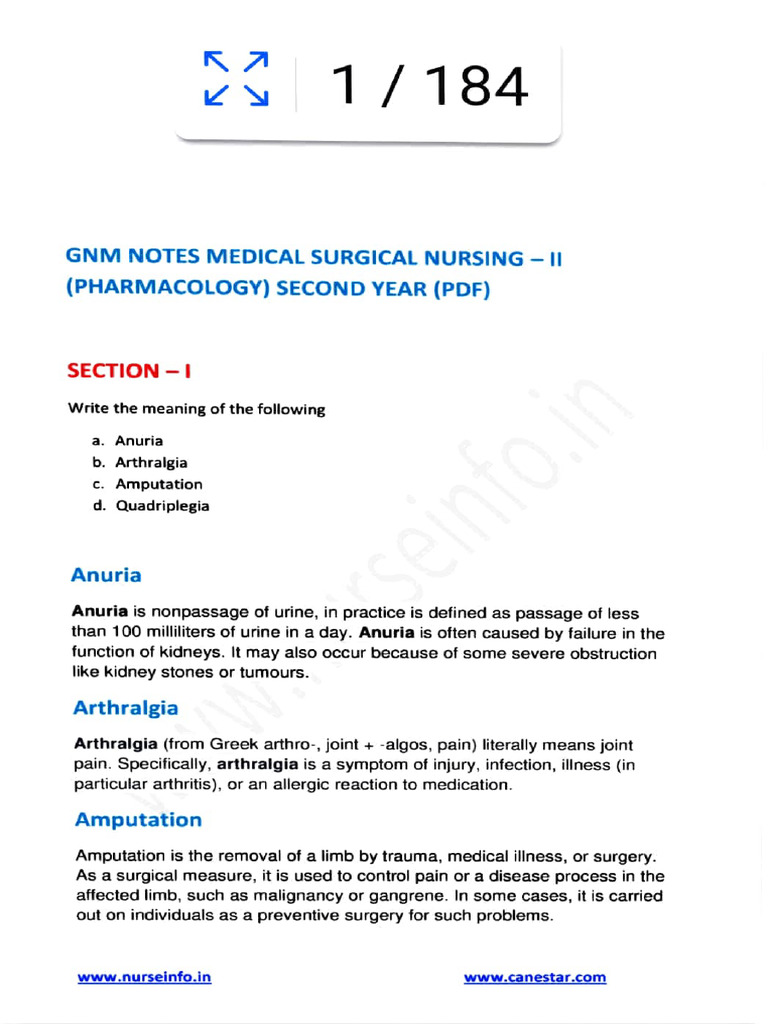 2 Year Medical Surgical Nursing 2 Notes | PDF | Diabetes | Diabetes ...