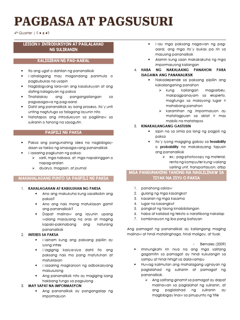 Pagbasa sa Grade 3: Pagsusuri at Layunin | PDF