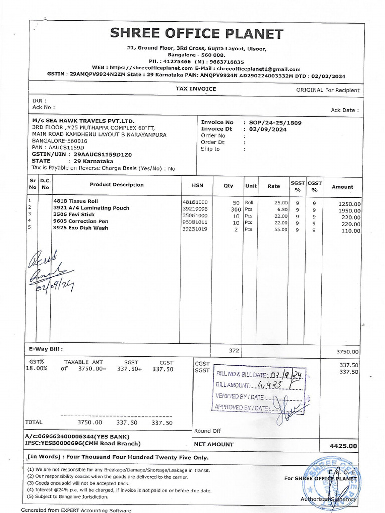 Shree Office Planet 02 Sept 2024 - SEa Hawk | PDF