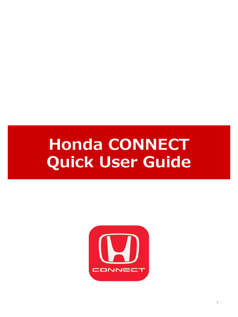 Honda CONNECT-Quick User Guide-V1.0 | PDF