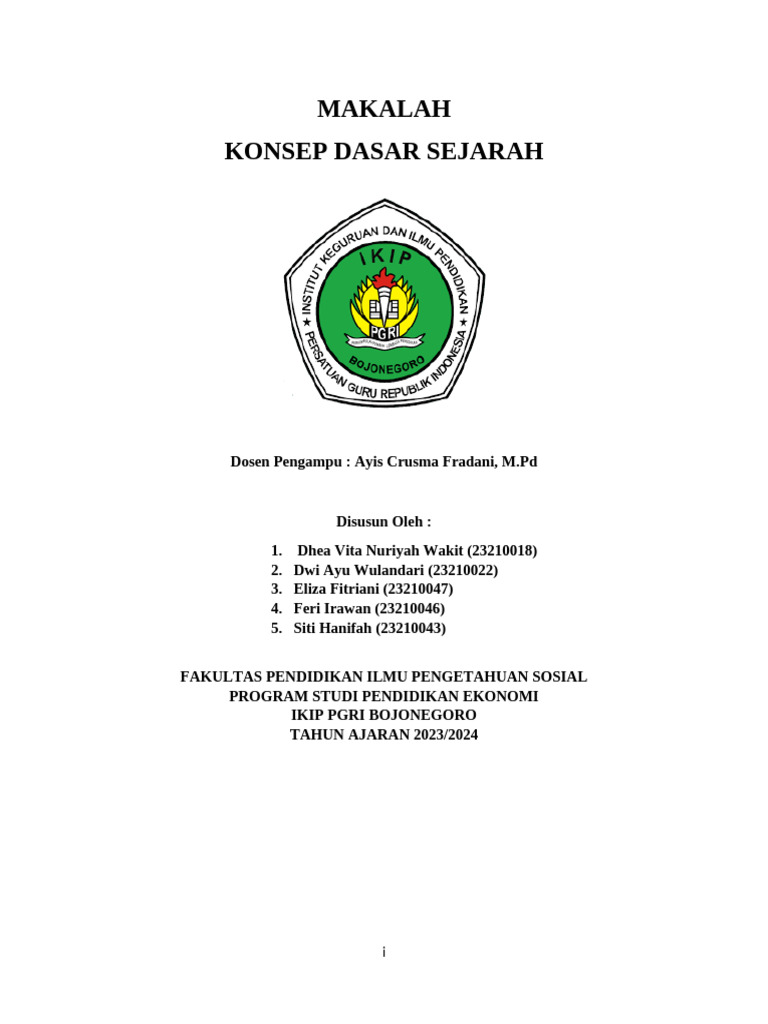 Konsep Dasar Sejarah | PDF