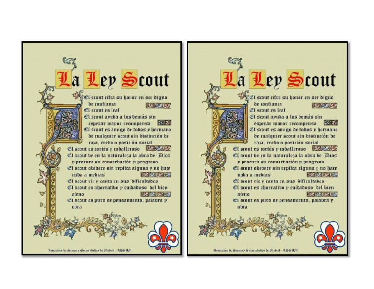 Impresion de Ley Scout | PDF