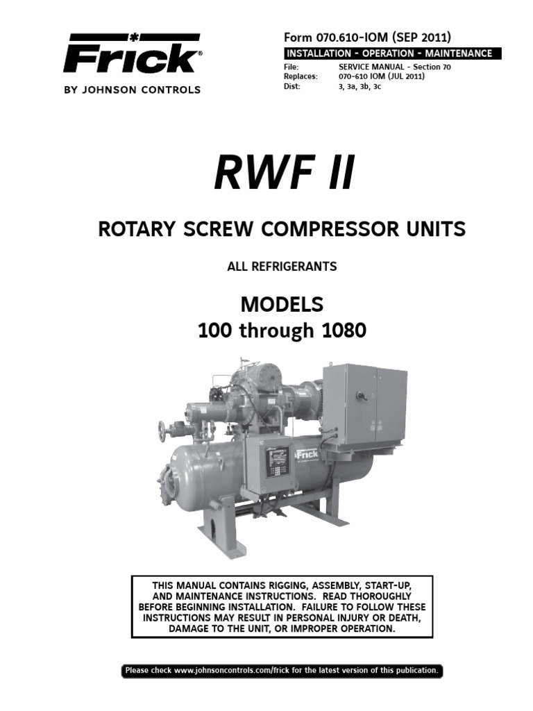 Frick - RWF II - Service Manual | PDF