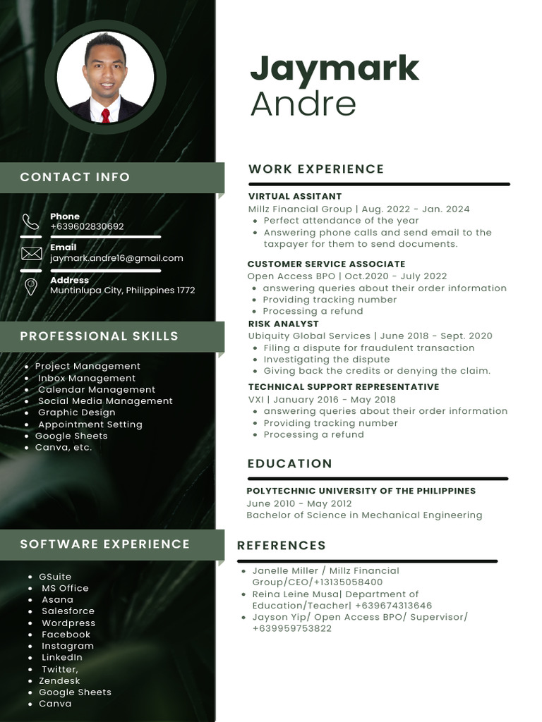 Coconut VA Resume Template | PDF